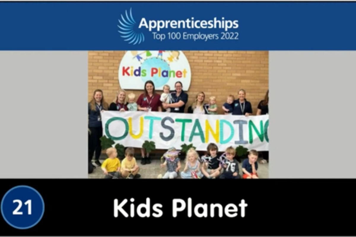 FE News | Kids Planet ranked in Top 25 of Apprentice Employers