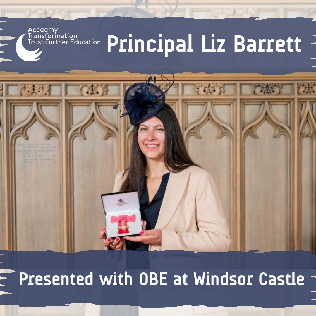 FE News | When ATTFE Principal Liz Barrett collected her OBE from ...