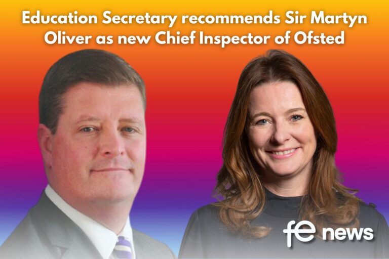 FE News | Education Secretary recommends Sir Martyn Oliver as new Chief ...